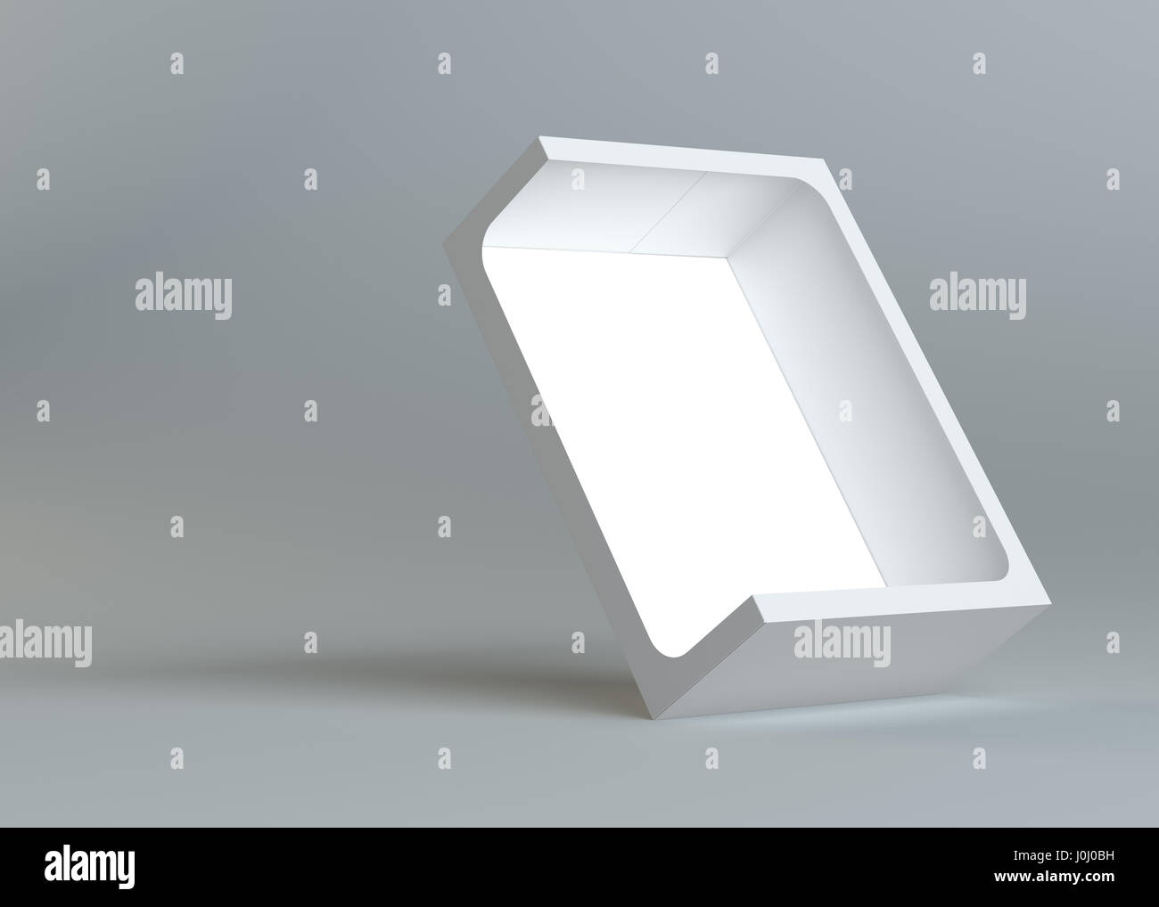 A realistic white empty packaging cardboard box Stock Photo - Alamy