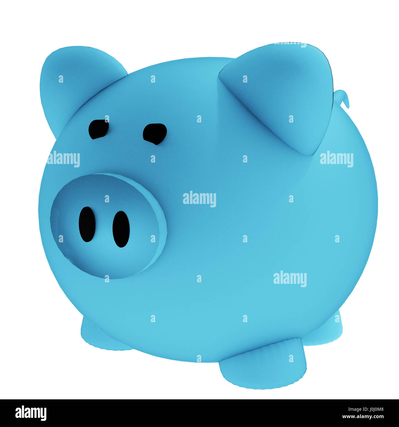 blue piggy bank for savings in 3D render image Stock Photo - Alamy