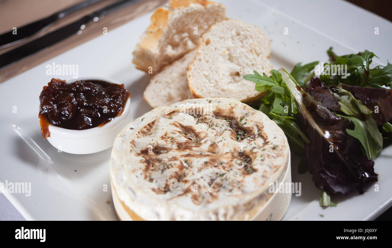 Food and Brandy Restaurant Service Stock Photo - Alamy