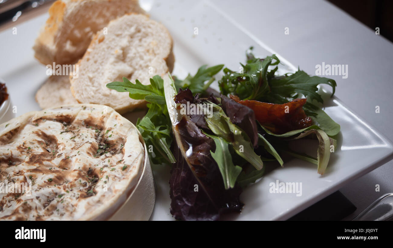 Food and Brandy Restaurant Service Stock Photo - Alamy