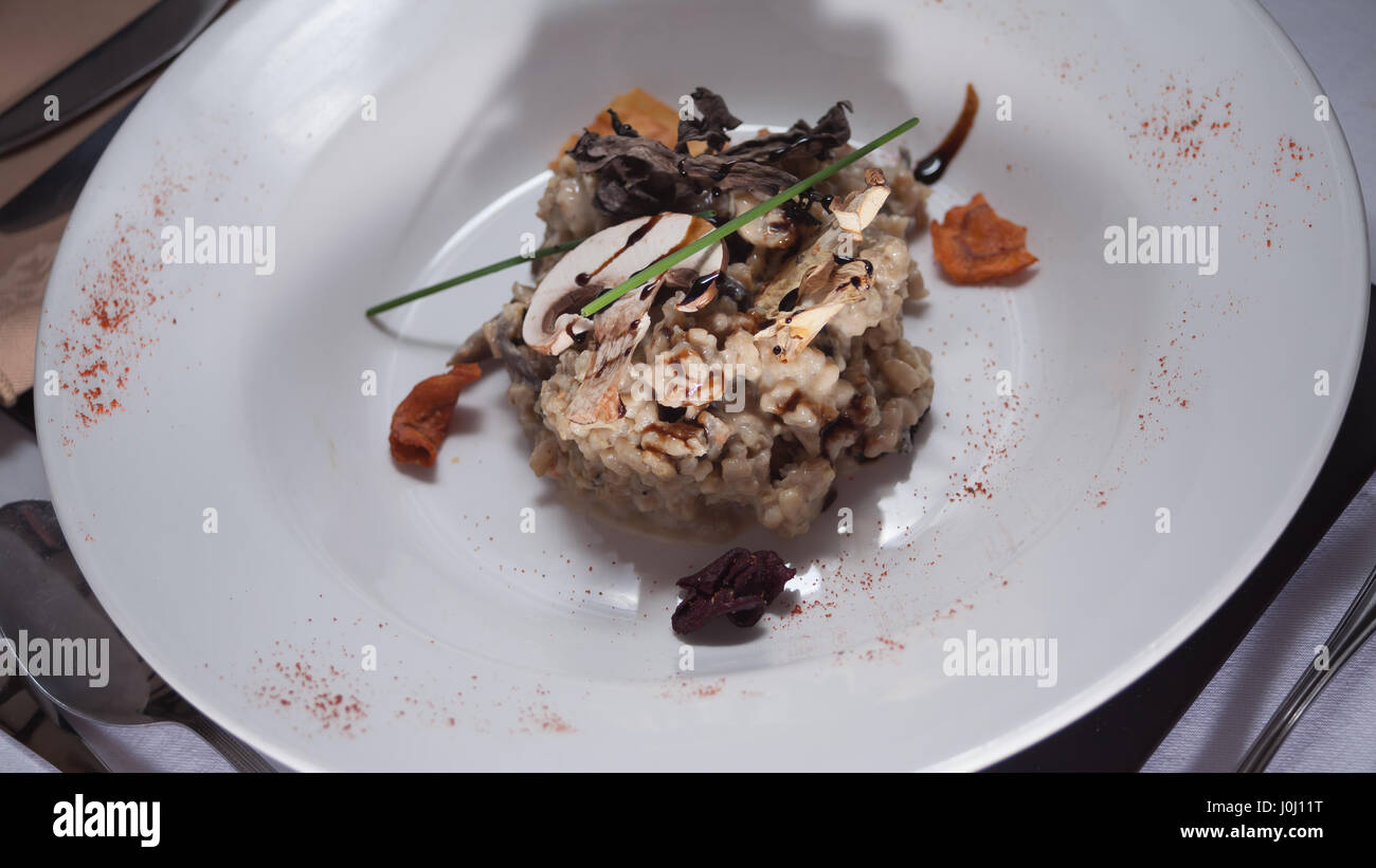 Food and Brandy Restaurant Service Stock Photo - Alamy