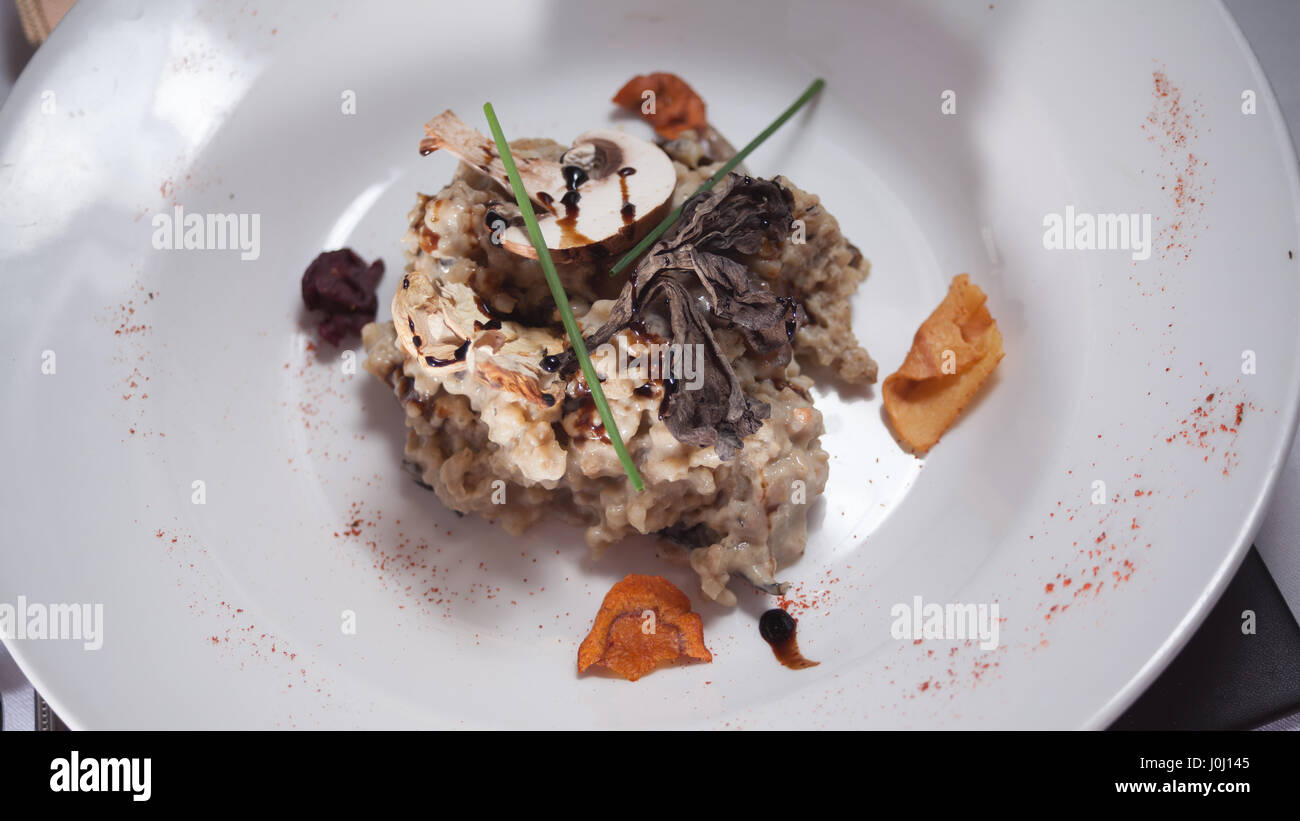 Food and Brandy Restaurant Service Stock Photo - Alamy