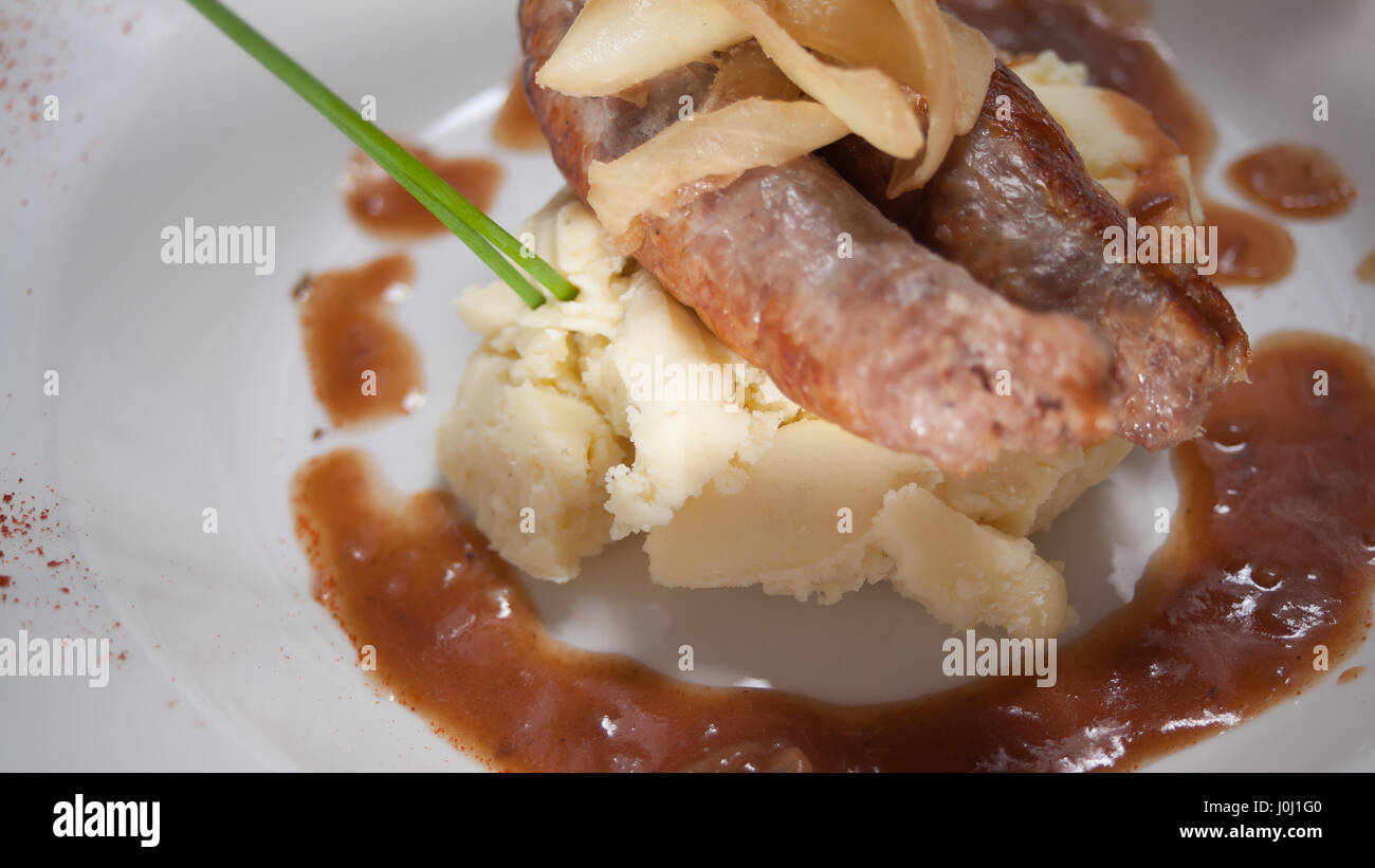 Food and Brandy Restaurant Service Stock Photo - Alamy