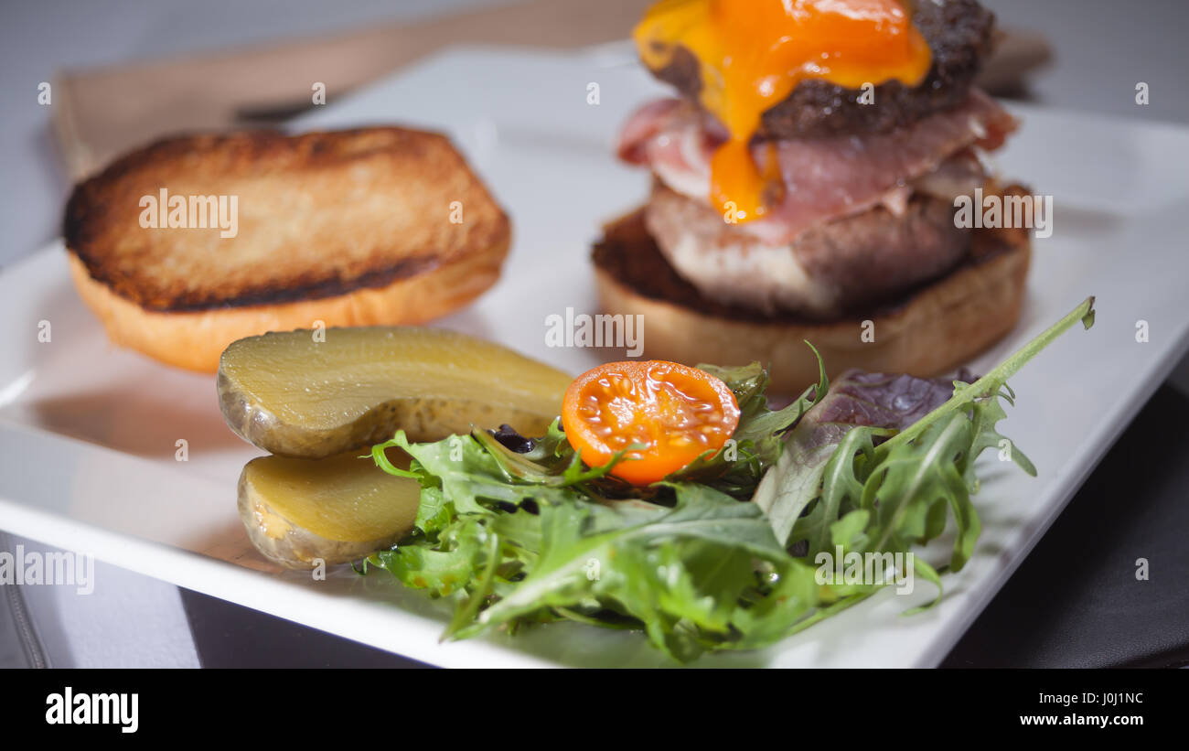 Food and Brandy Restaurant Service Stock Photo - Alamy