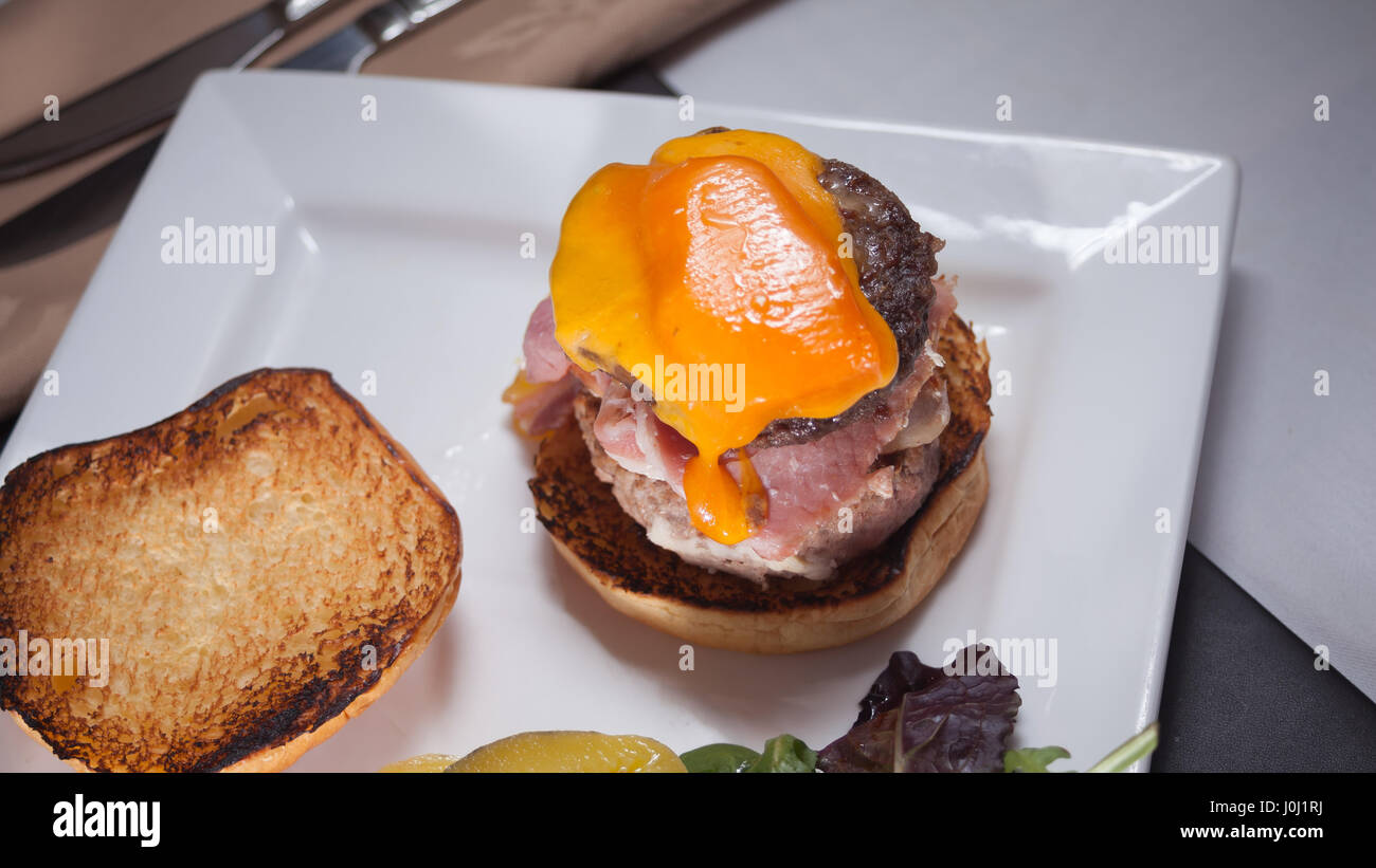 Food and Brandy Restaurant Service Stock Photo - Alamy