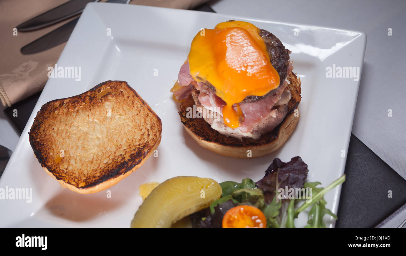Food and Brandy Restaurant Service Stock Photo - Alamy