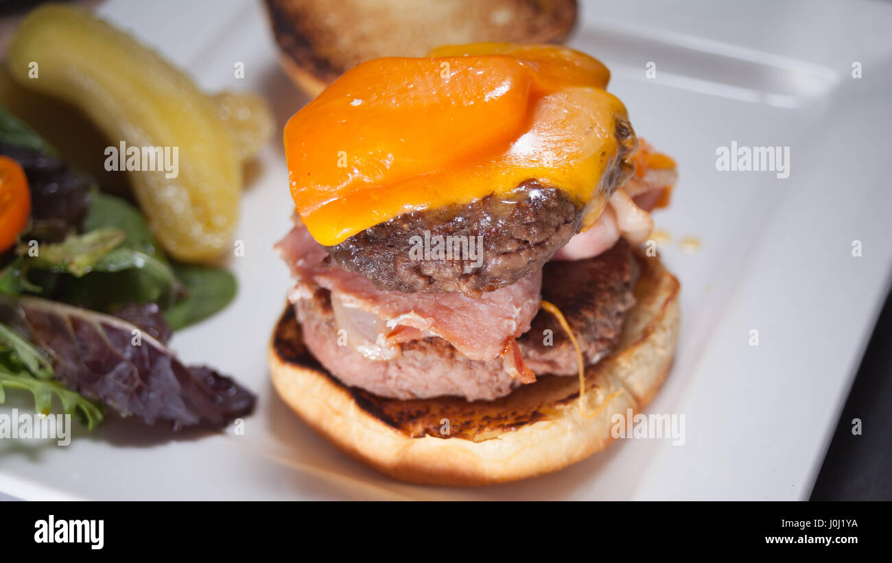 Food and Brandy Restaurant Service Stock Photo - Alamy
