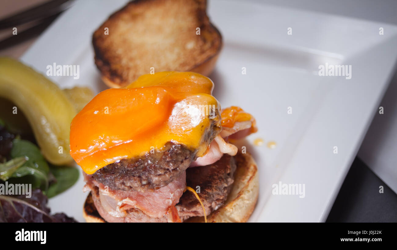 Food and Brandy Restaurant Service Stock Photo - Alamy