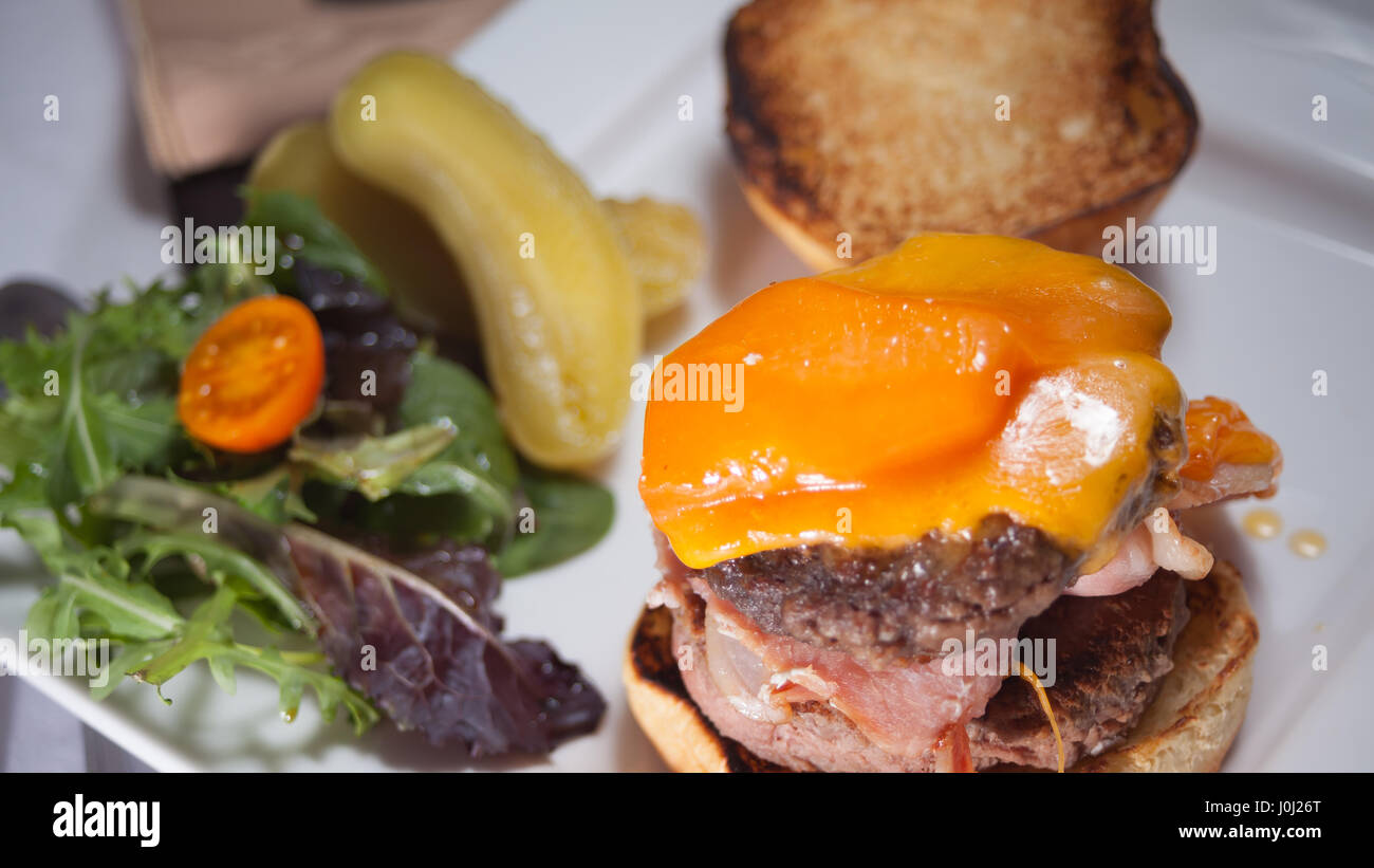 Food and Brandy Restaurant Service Stock Photo - Alamy