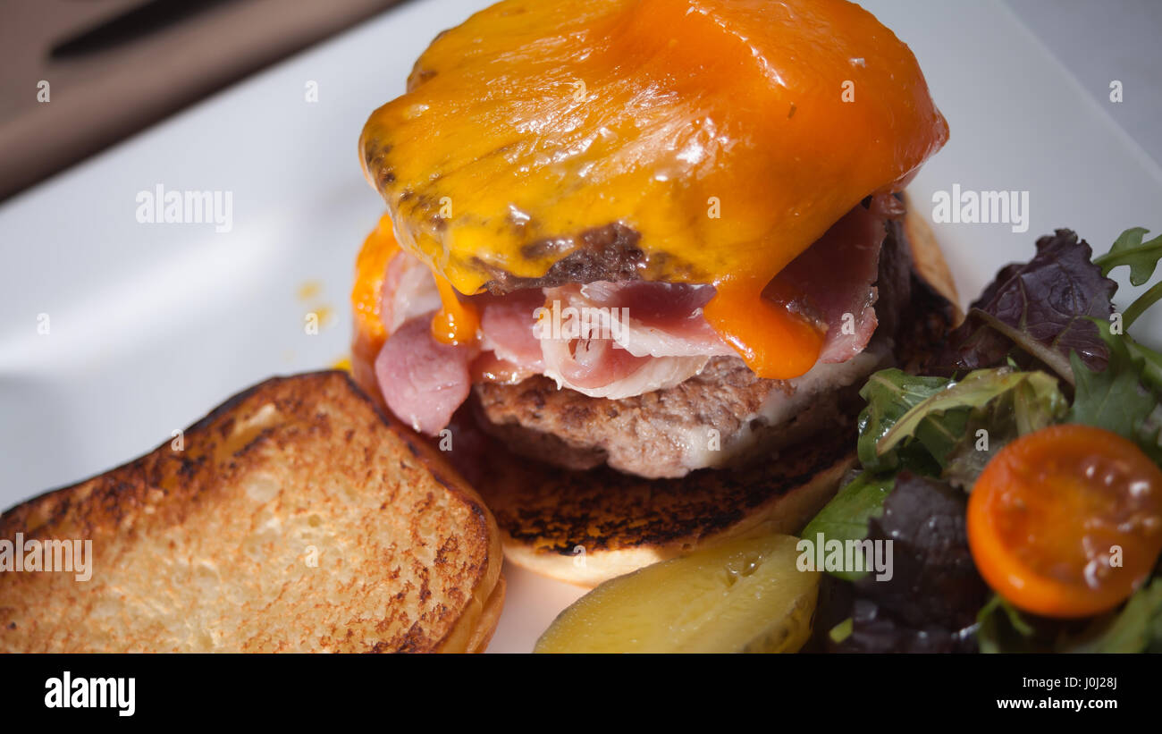 Food and Brandy Restaurant Service Stock Photo - Alamy