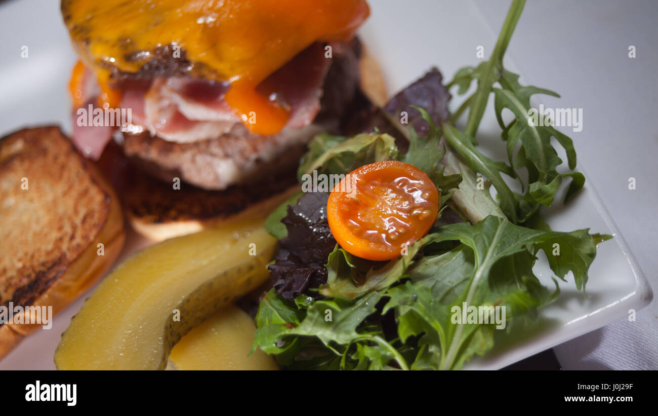 Food and Brandy Restaurant Service Stock Photo - Alamy