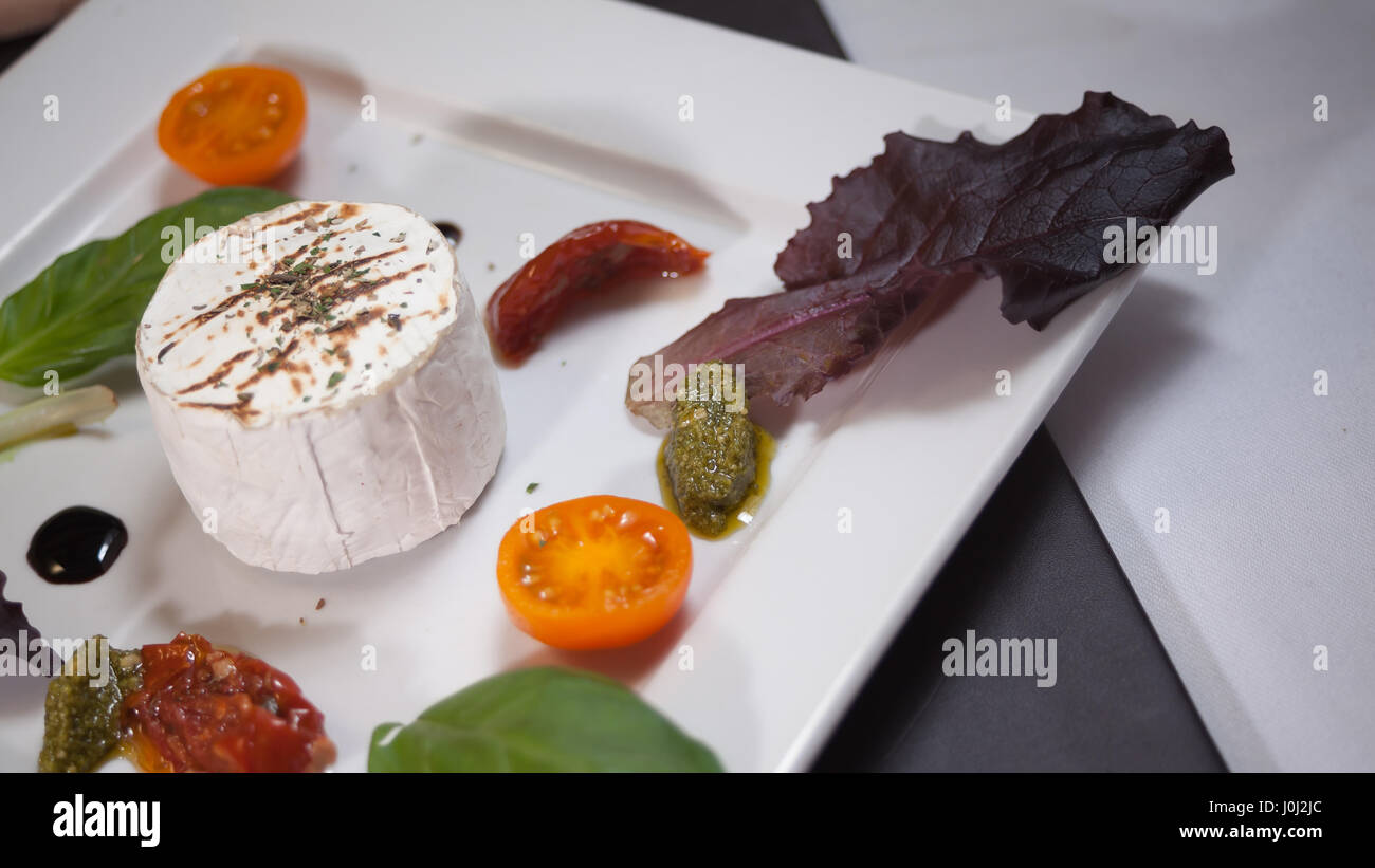 Food and Brandy Restaurant Service Stock Photo - Alamy