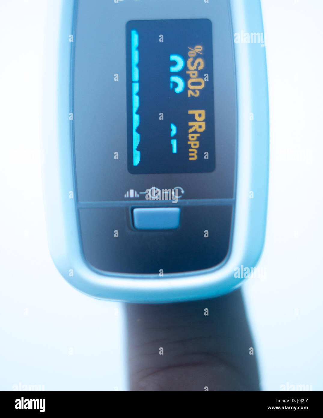 Blood pressure finger resting pulse monitor used to take heart rate and ...