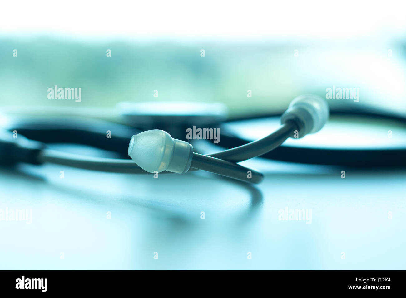 Doctors medical stethoscope heart rate monitoring equipment to listen ...