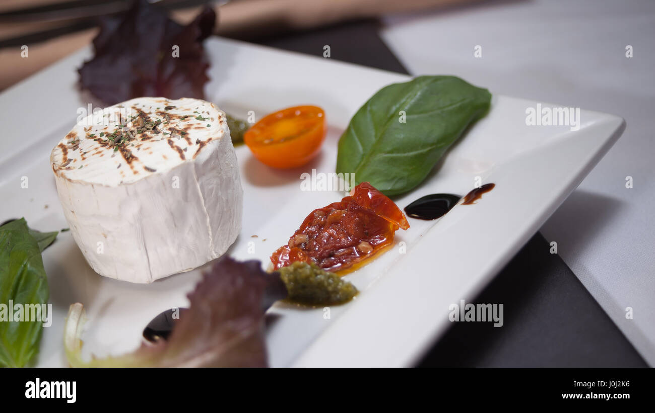 Food and Brandy Restaurant Service Stock Photo - Alamy