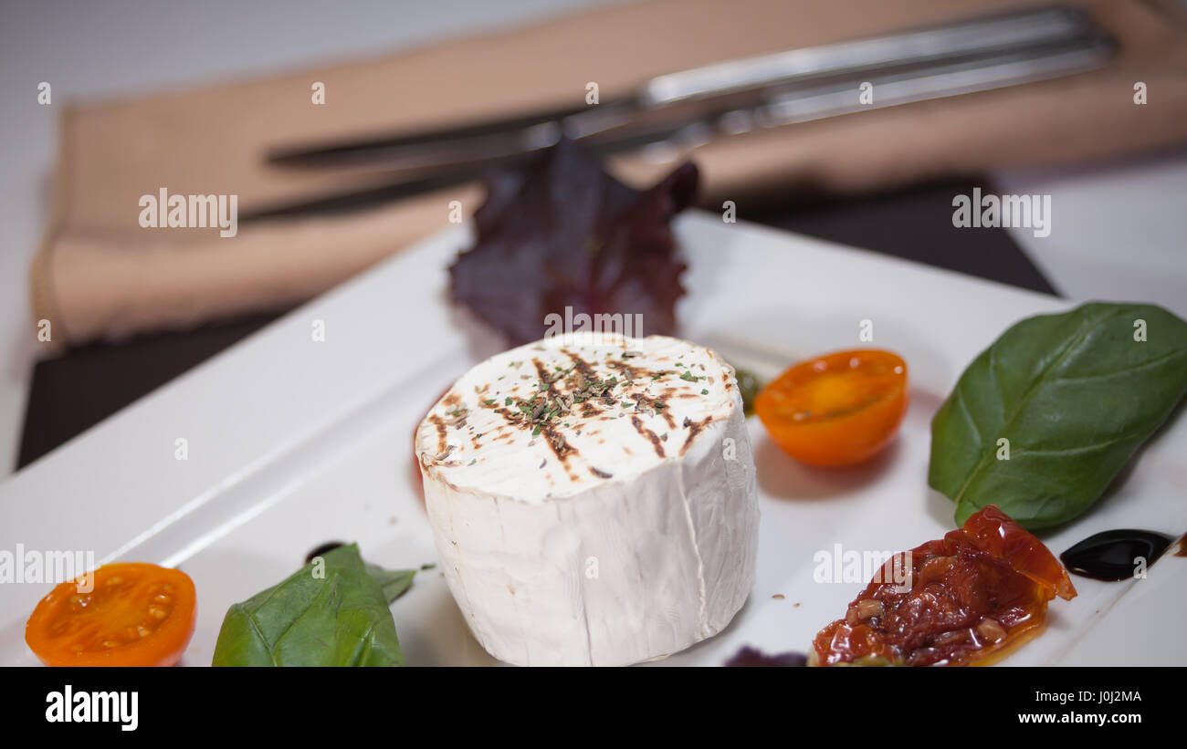 Food and Brandy Restaurant Service Stock Photo - Alamy