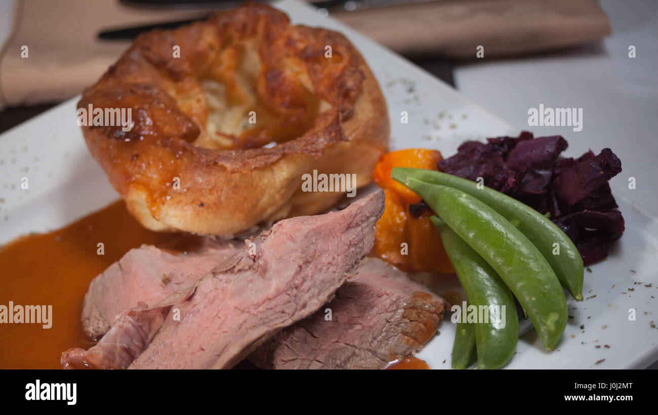 Food and Brandy Restaurant Service Stock Photo - Alamy