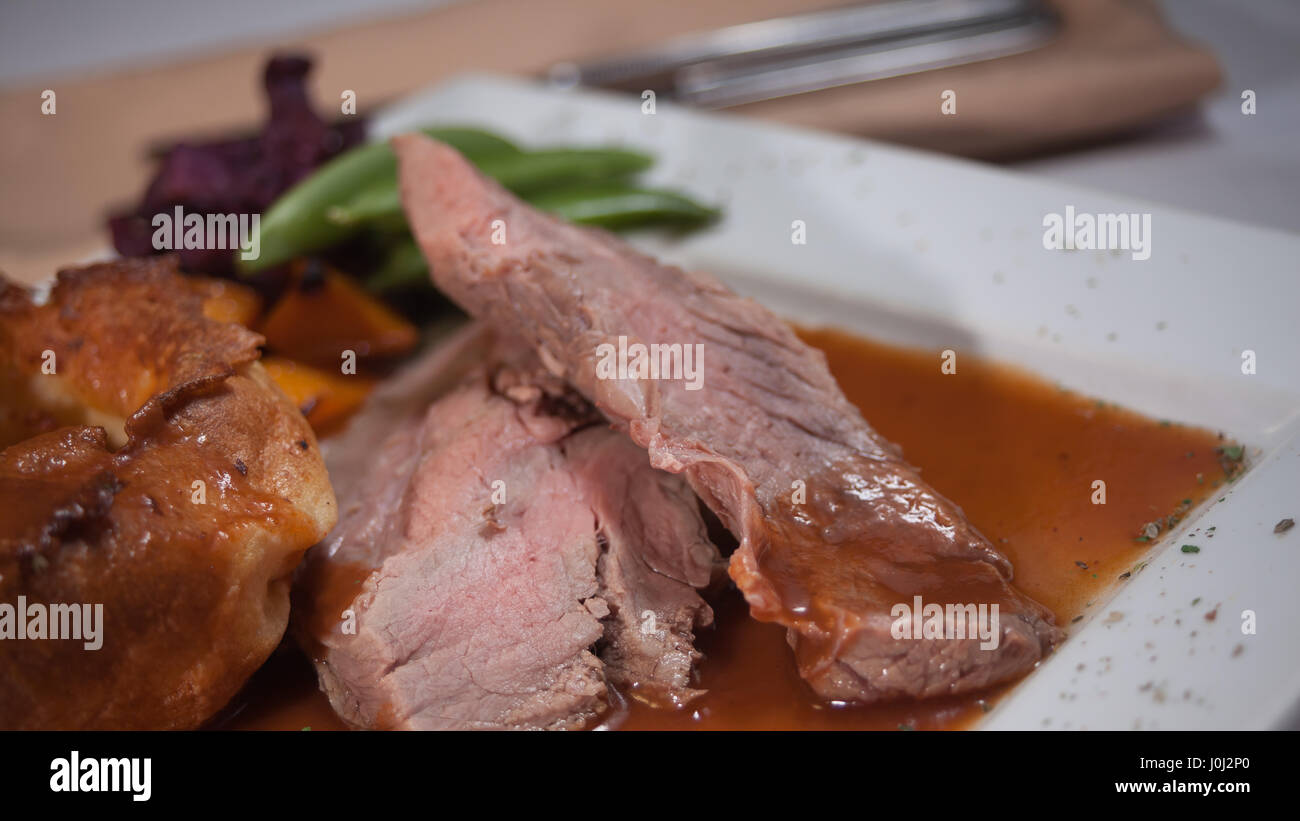 Food and Brandy Restaurant Service Stock Photo - Alamy