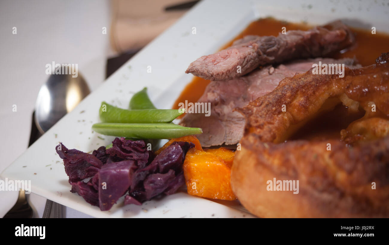 Food and Brandy Restaurant Service Stock Photo - Alamy
