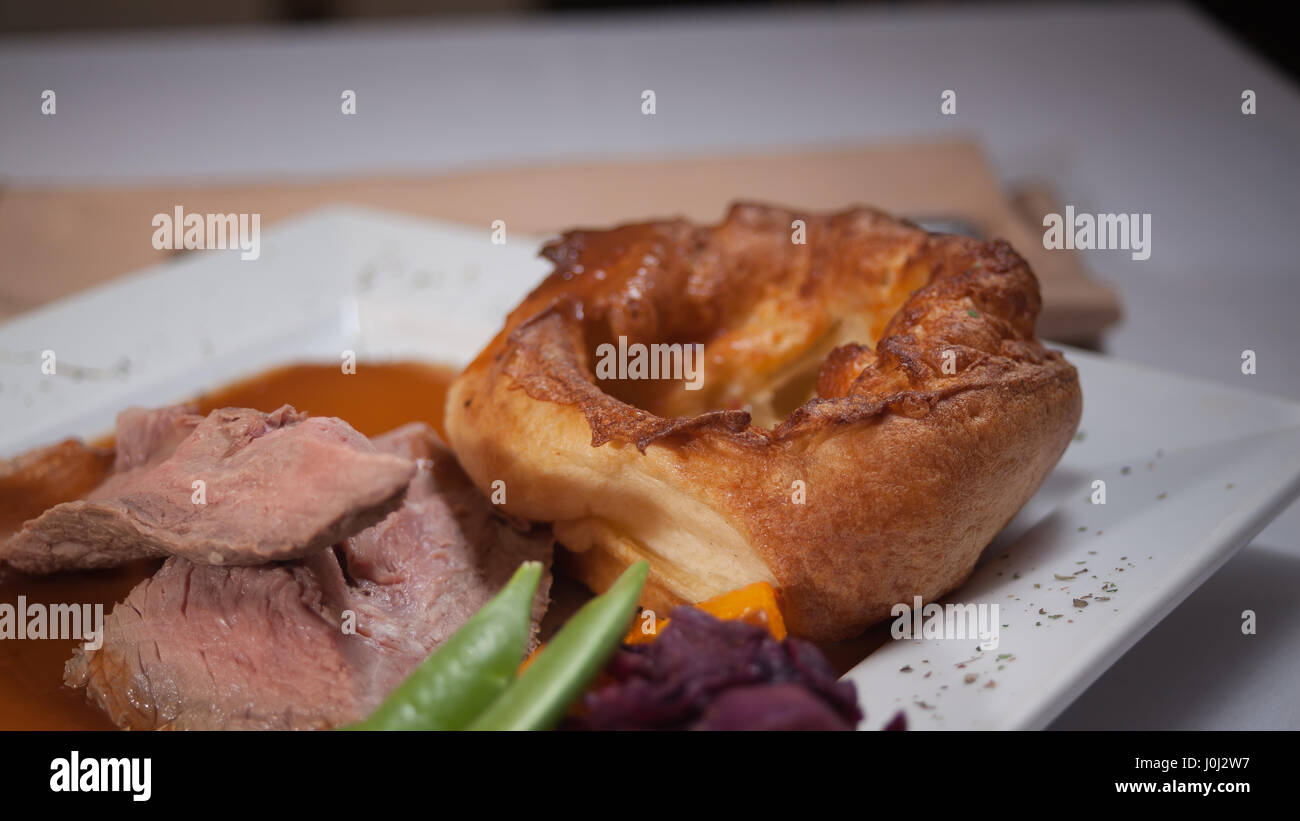 Food and Brandy Restaurant Service Stock Photo - Alamy