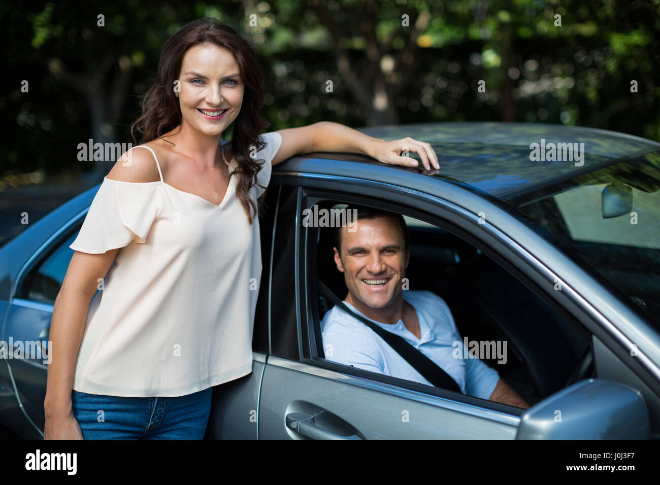 Woman leaning into man hi-res stock photography and images - Alamy