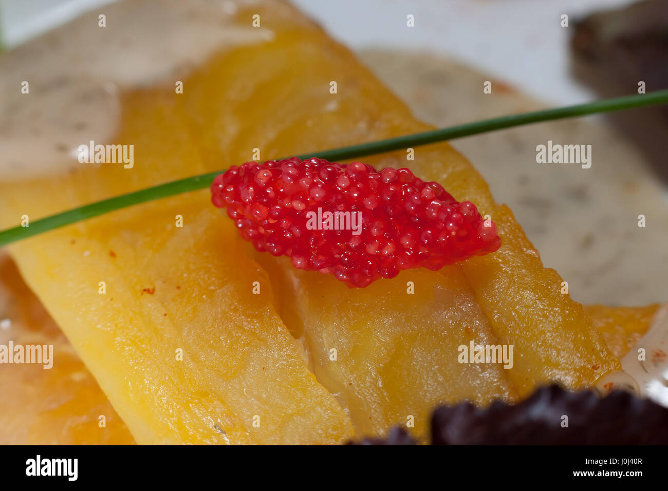 Food and Brandy Restaurant Service Stock Photo - Alamy