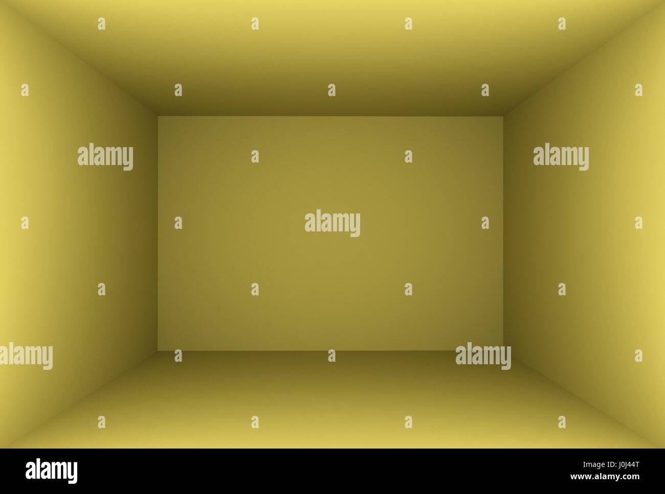 3D Rendering Yellow Empty Room Stock Photo - Alamy