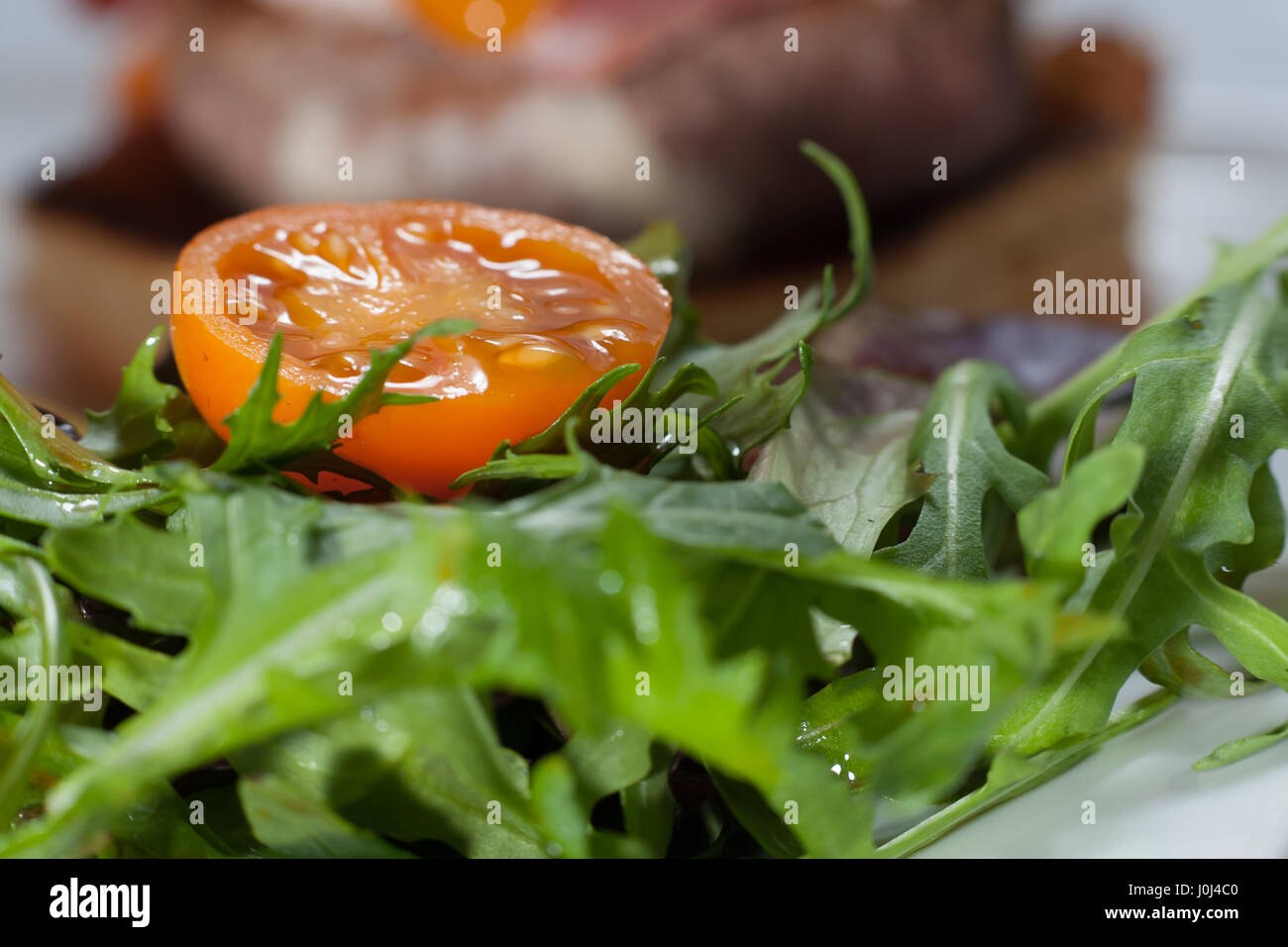 Food and Brandy Restaurant Service Stock Photo - Alamy