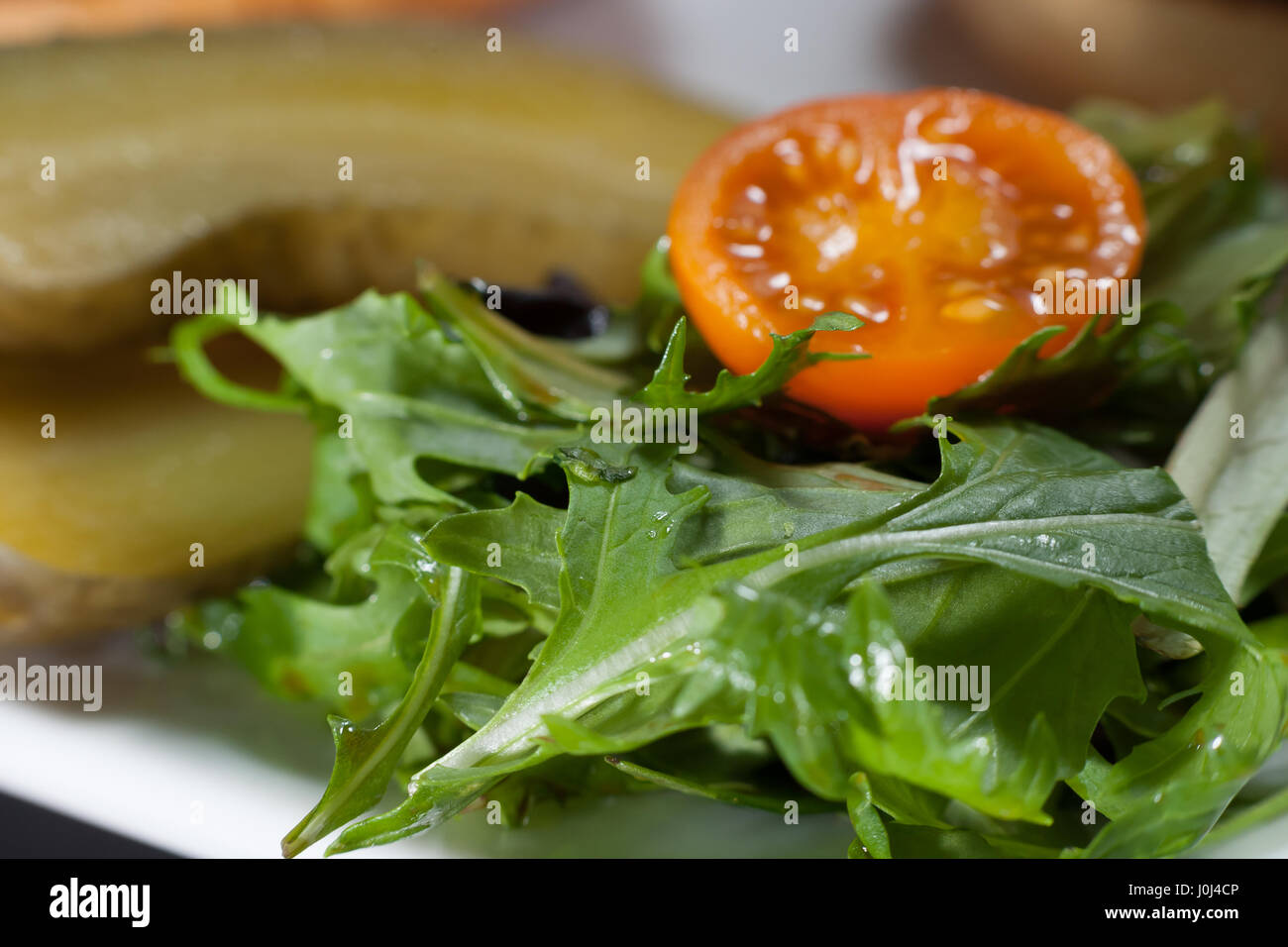 Food and Brandy Restaurant Service Stock Photo - Alamy