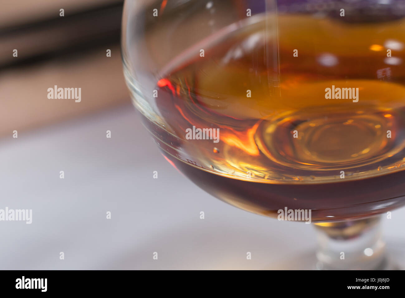 Food and Brandy Restaurant Service Stock Photo - Alamy