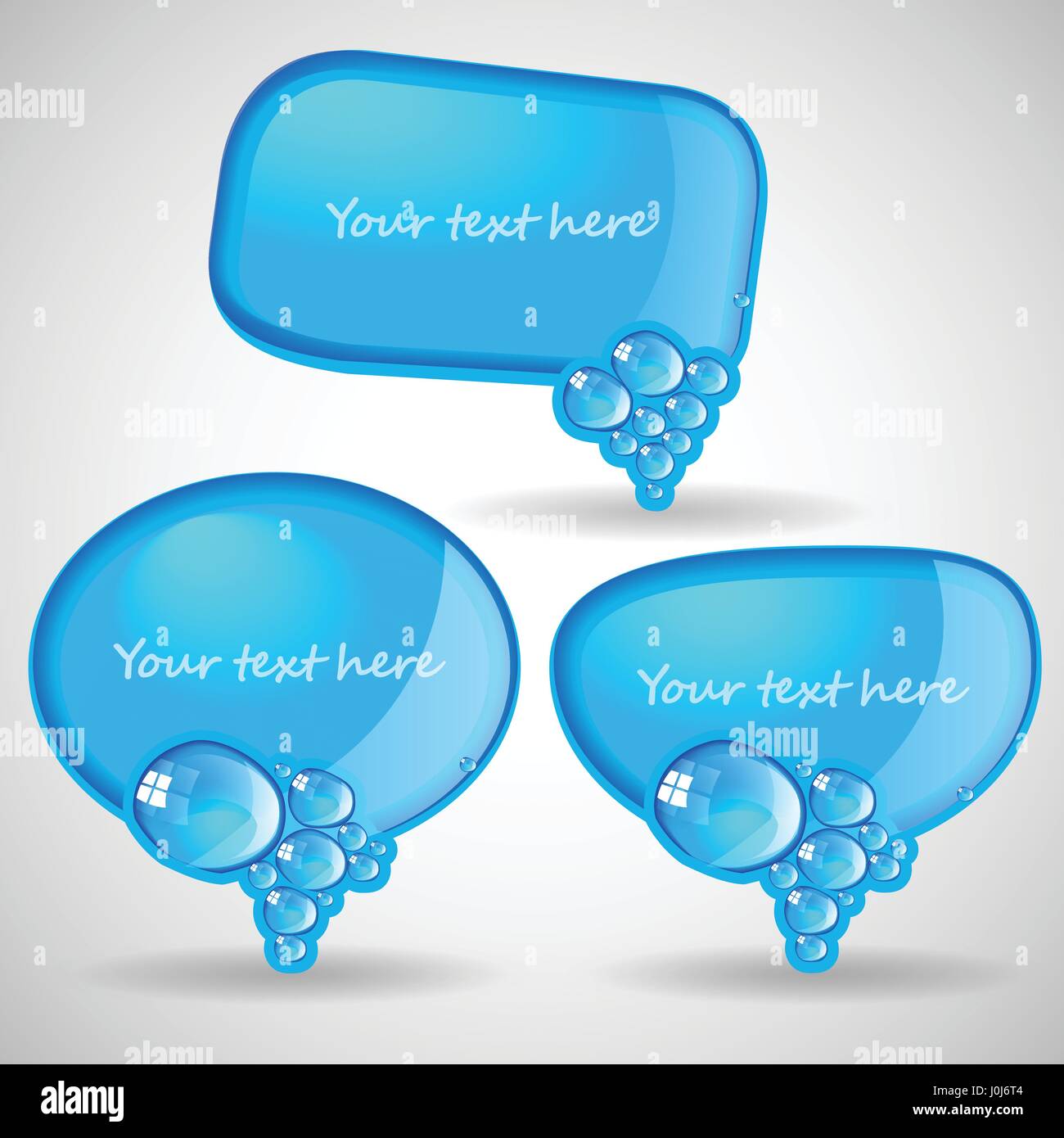 Blue Speech Bubbles Collection Clip-Art Stock Vector Image & Art - Alamy