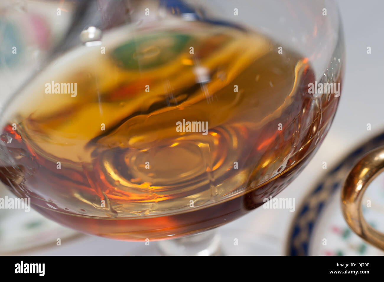 Food and Brandy Restaurant Service Stock Photo - Alamy