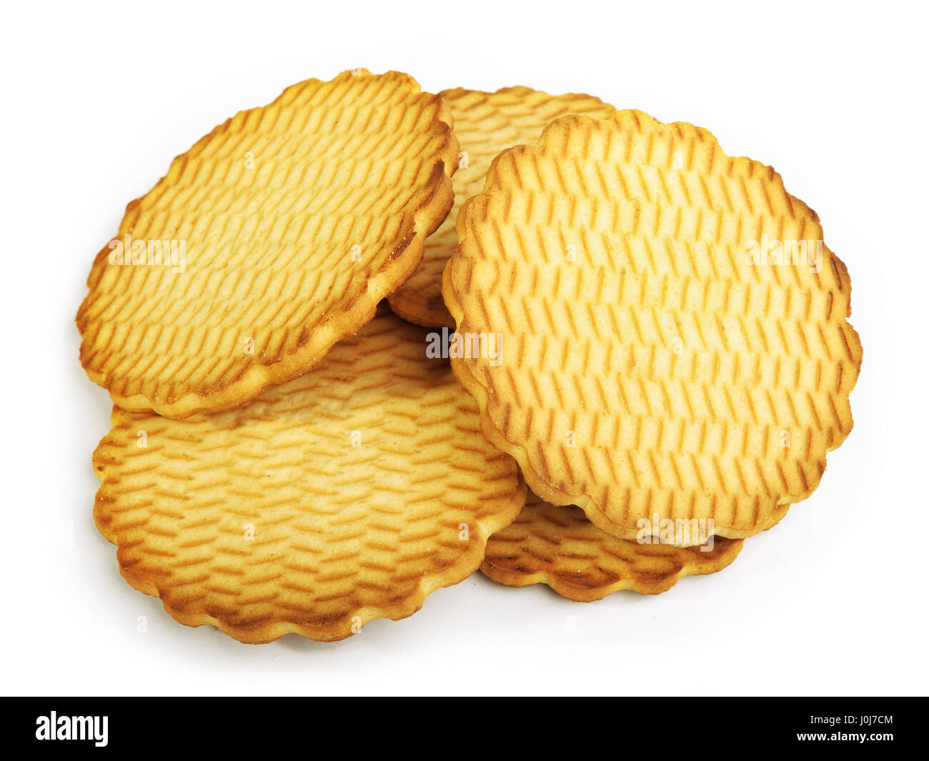 Round cookies isolated on white Stock Photo - Alamy