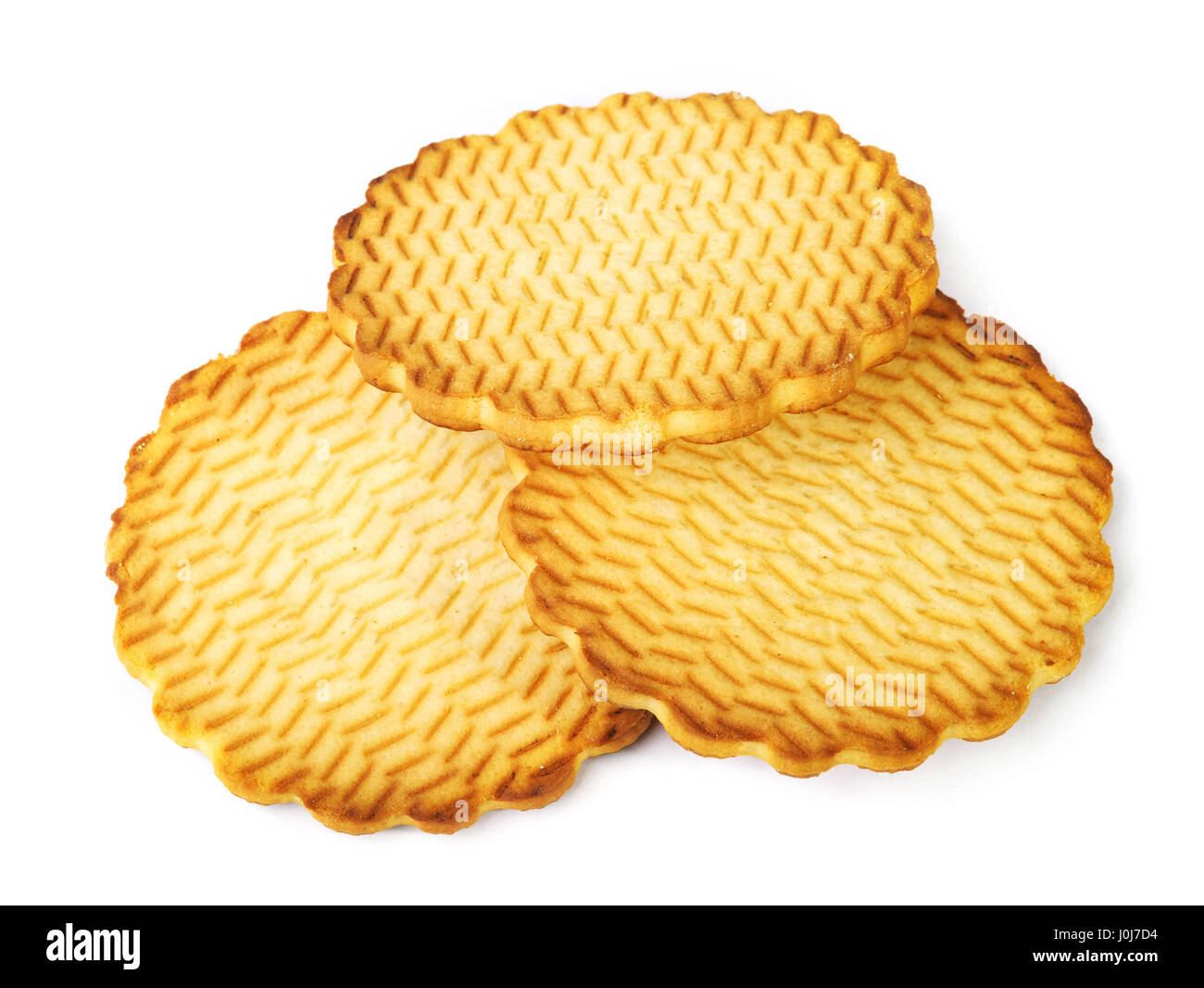 Round cookies isolated on white background Stock Photo - Alamy