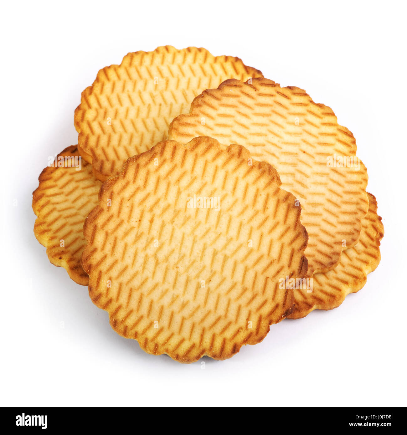 Round cookies isolated on white Stock Photo - Alamy