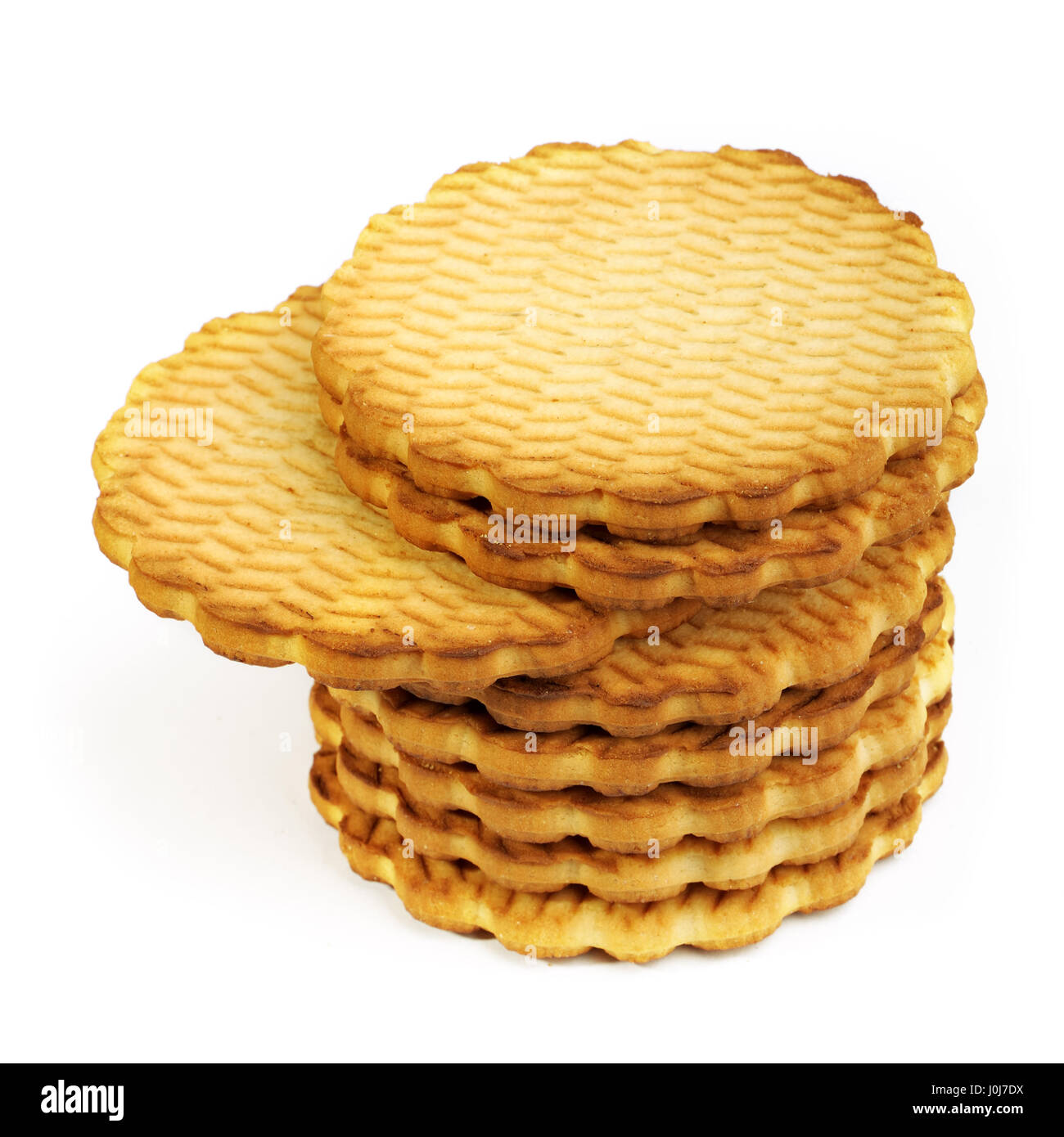 Round cookies isolated on white Stock Photo - Alamy