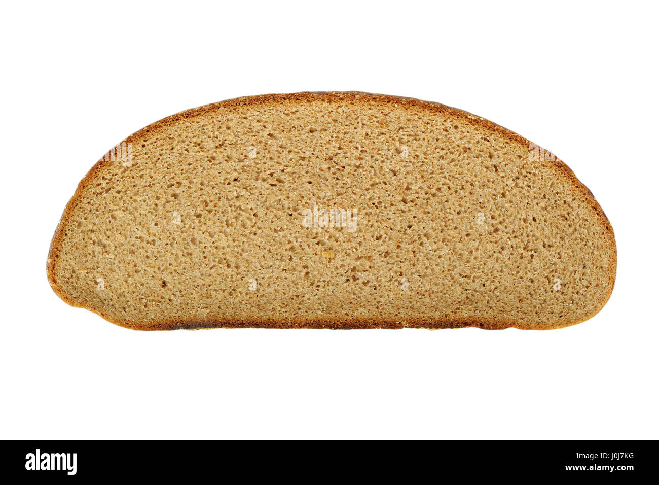 Slice of round bread isolated on white Stock Photo - Alamy