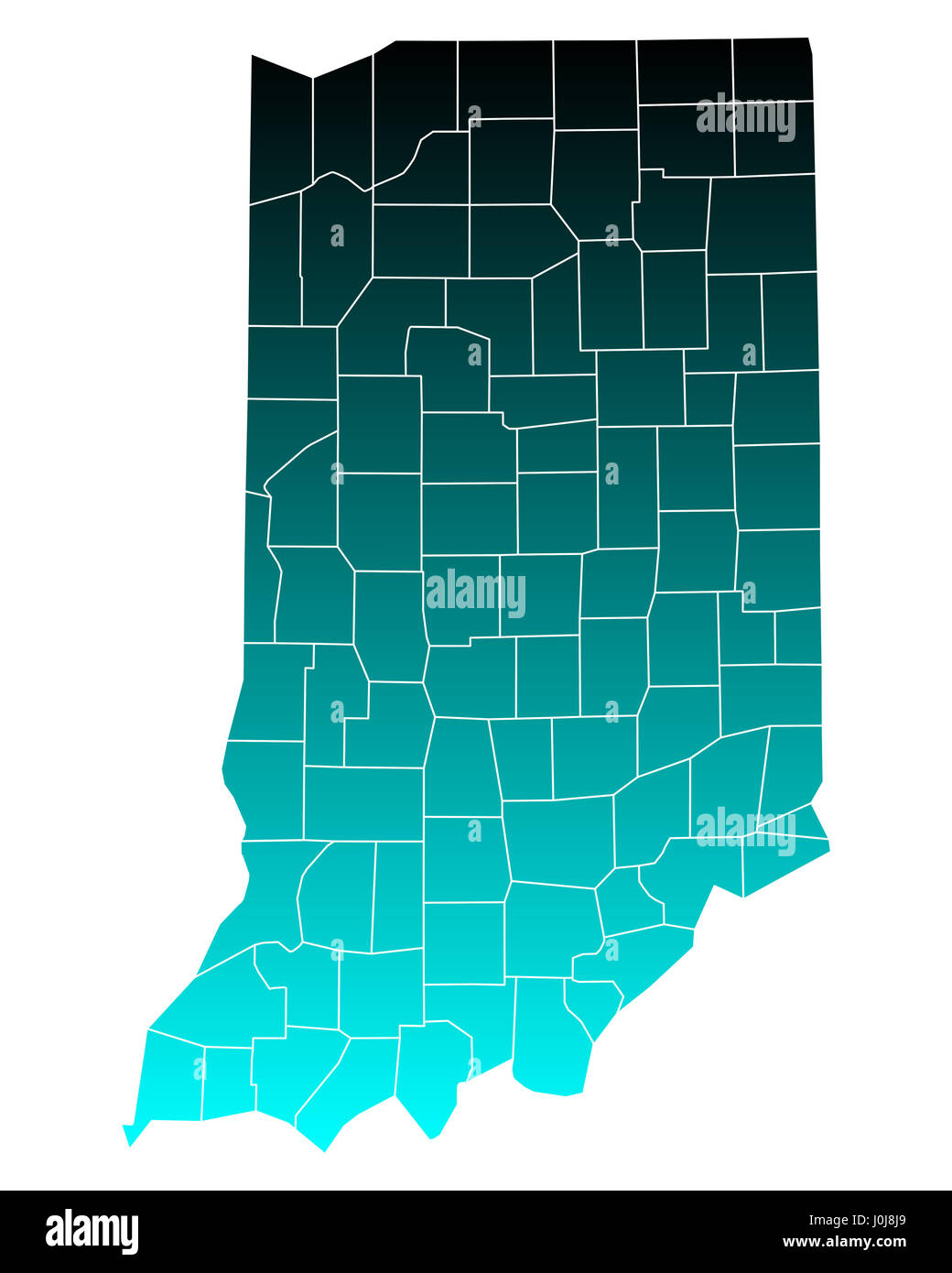 Map of Indiana Stock Photo - Alamy