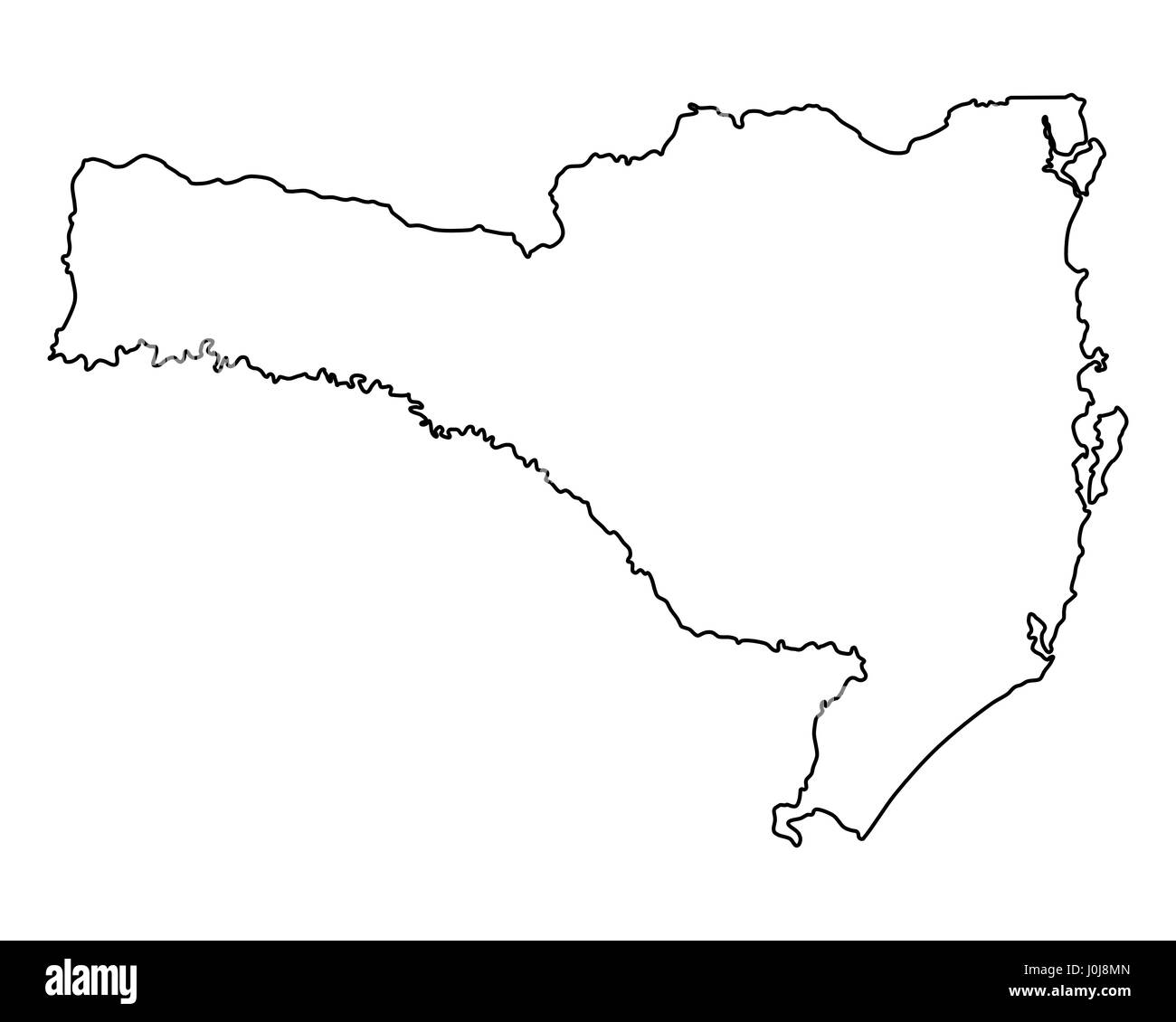 Map of Santa Catarina Stock Photo - Alamy
