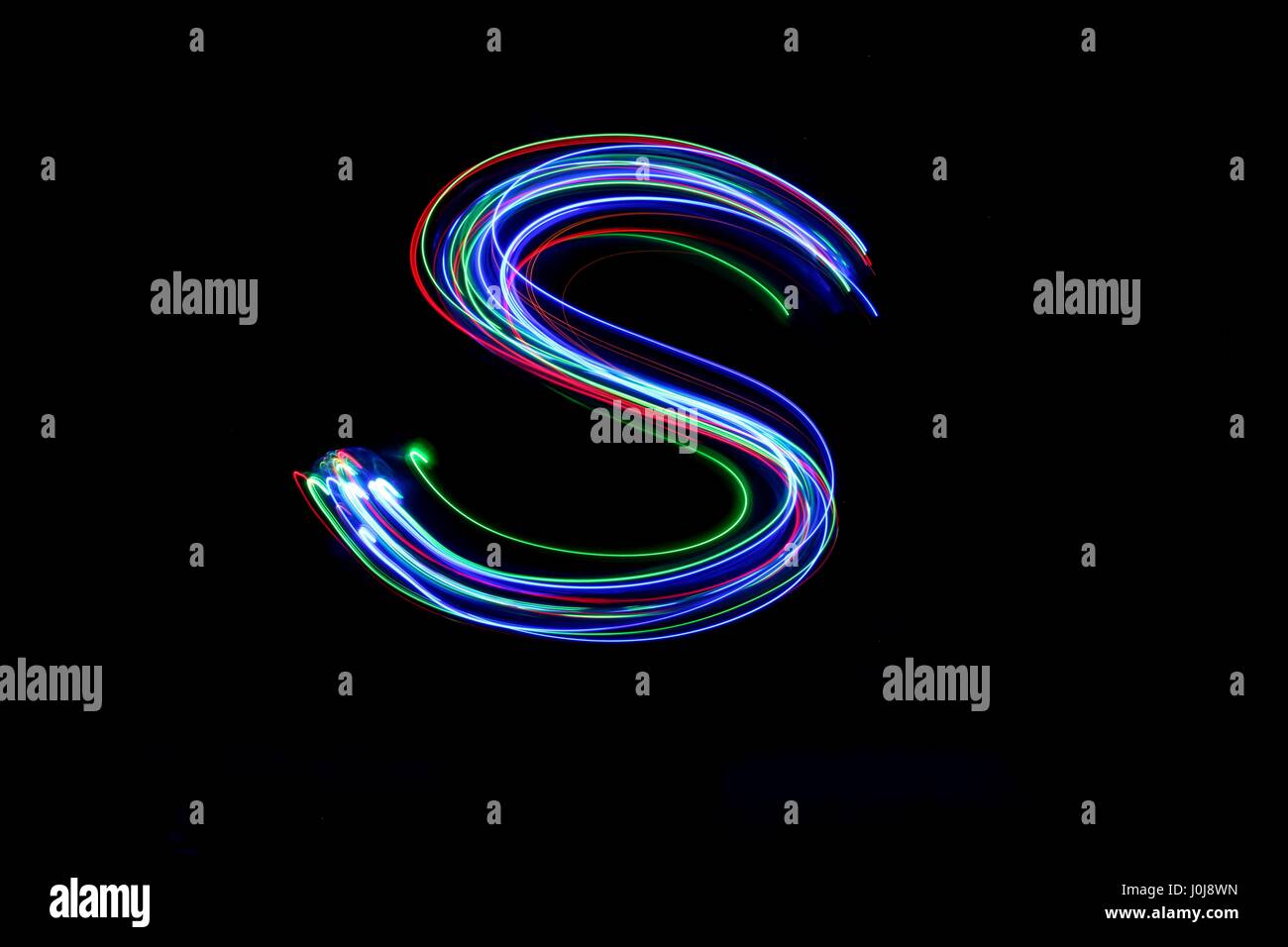 Light Painting Photography Letters - S Stock Photo - Alamy