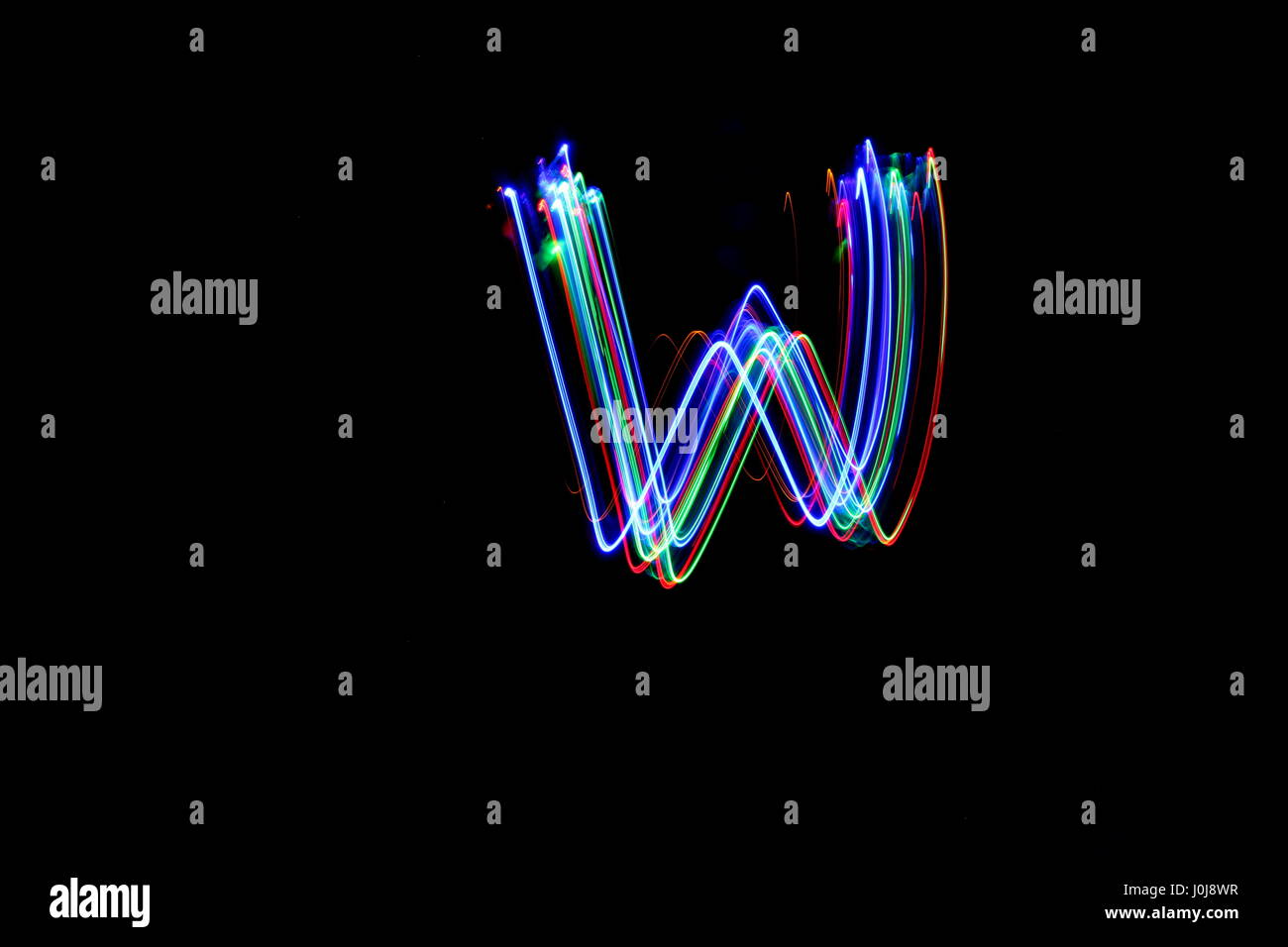 Light Painting Photography Letters - W Stock Photo - Alamy
