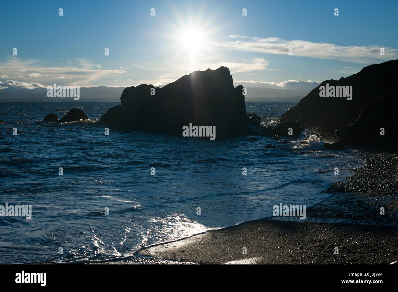 Beautiful view on the beach in Howth peninsula, Ireland Stock Photo - Alamy