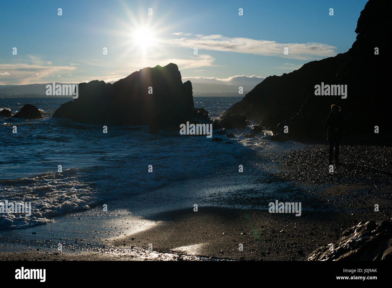 Beautiful view on the beach in Howth peninsula, Ireland Stock Photo - Alamy