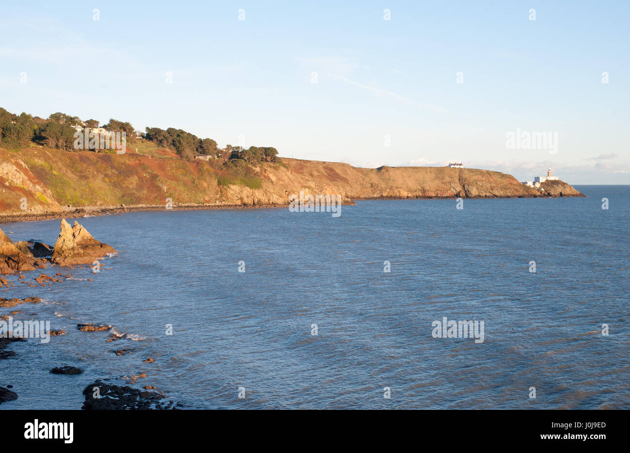 Howth peninsula, coastline and Baily Lighthouse, Dublin, Ireland Stock ...