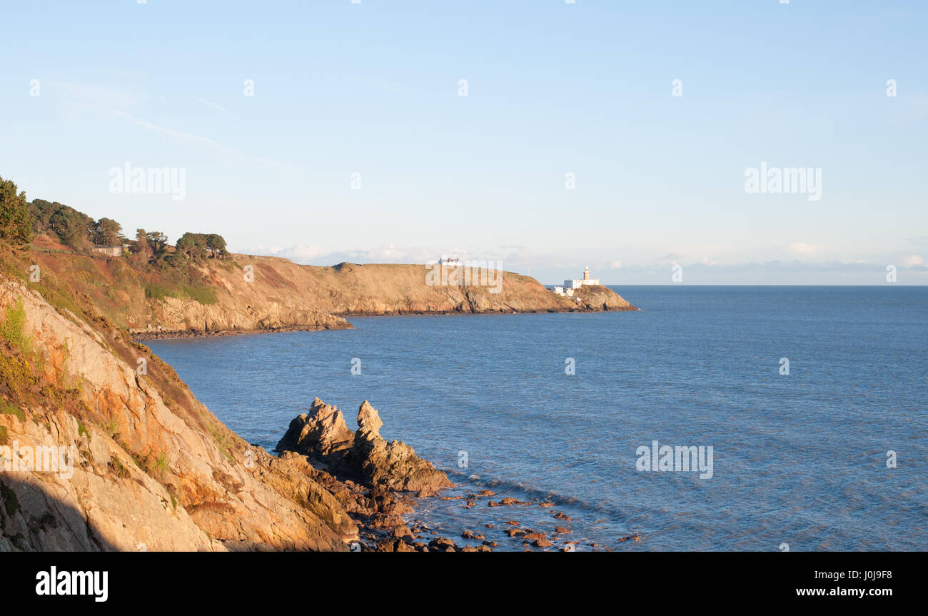 Howth peninsula, coastline and Baily Lighthouse, Dublin, Ireland Stock ...