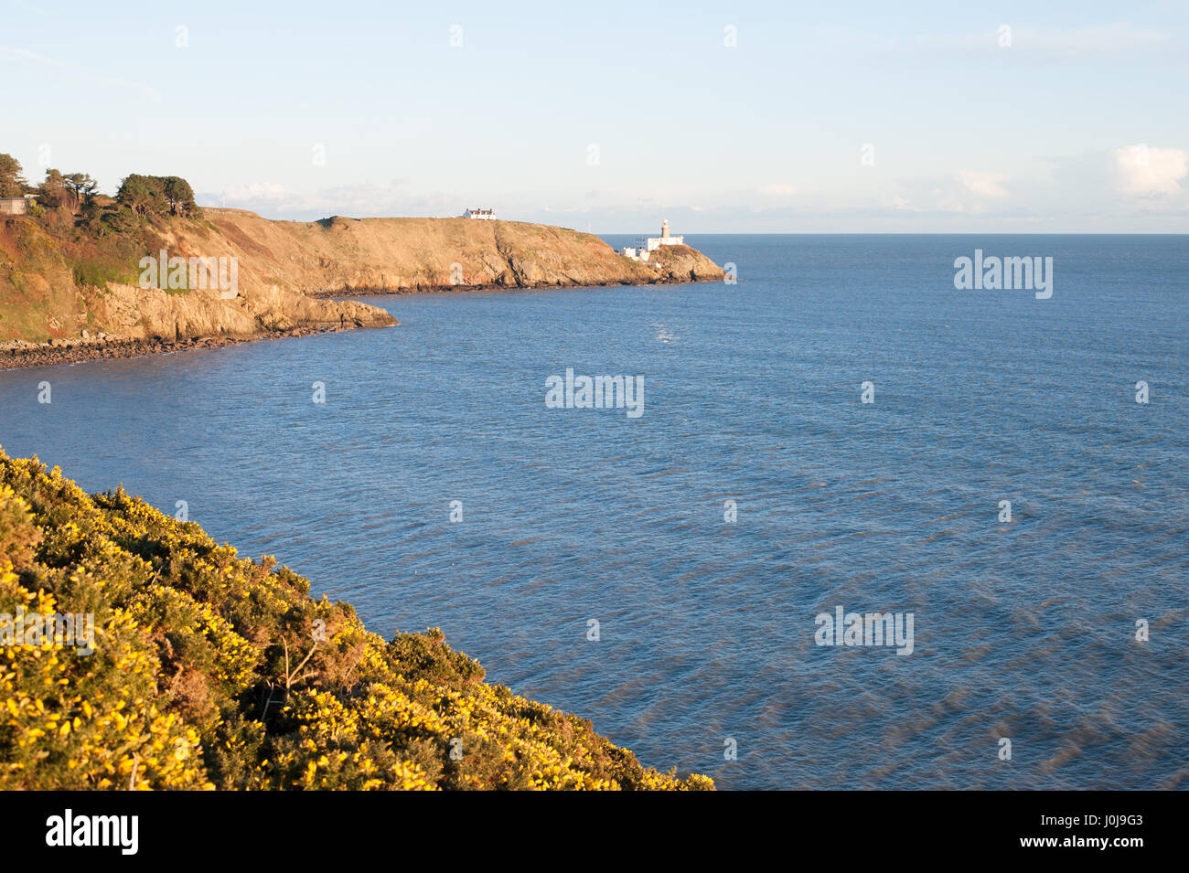 Howth peninsula, coastline and Baily Lighthouse, Dublin, Ireland Stock ...