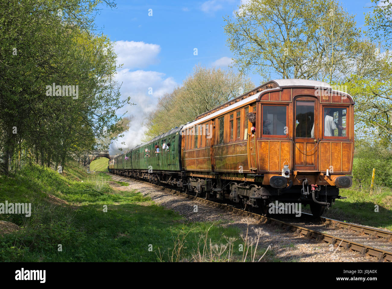 Flying Scotsman on the Bluebell Line Stock Photo - Alamy