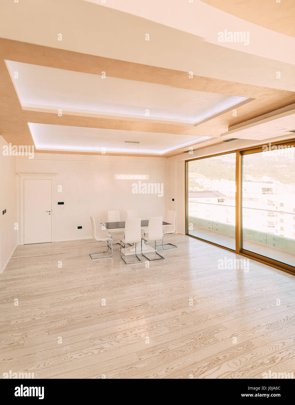 The dining table in the apartment. Table for lunch in the living room ...