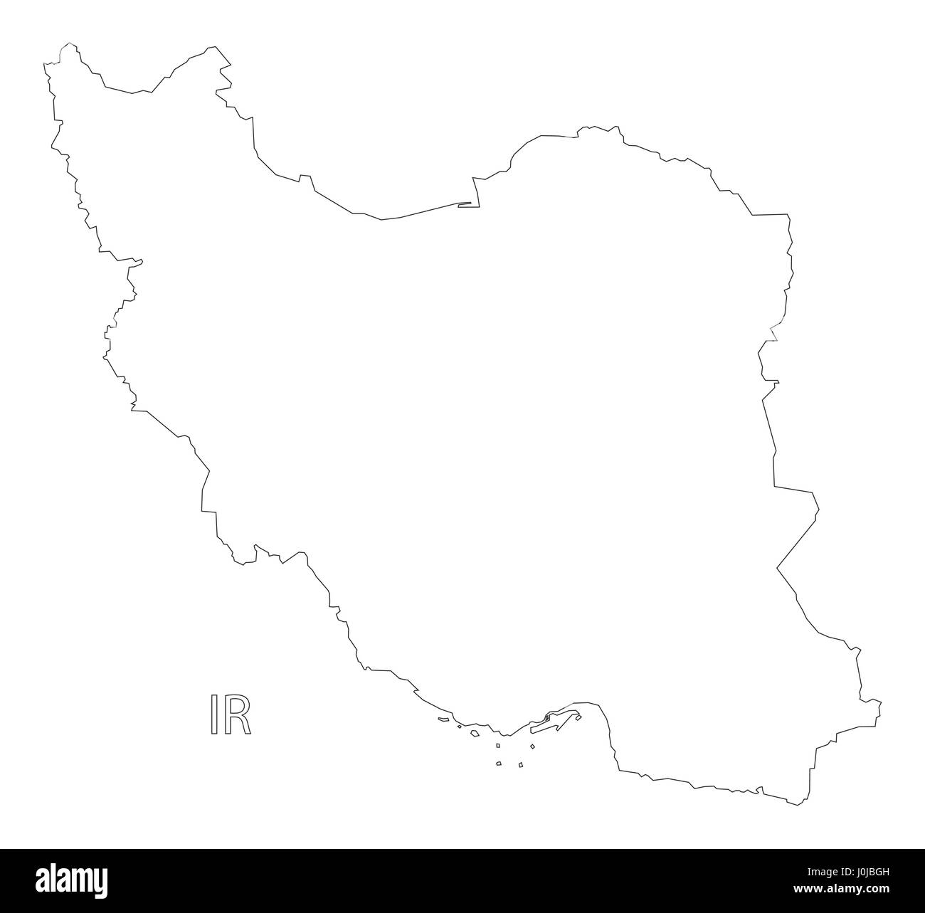 Map of iran Black and White Stock Photos & Images - Alamy