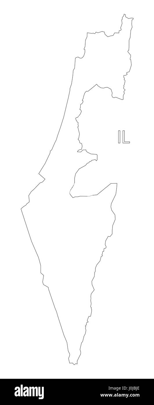 Israel outline silhouette map illustration Stock Vector Image & Art - Alamy